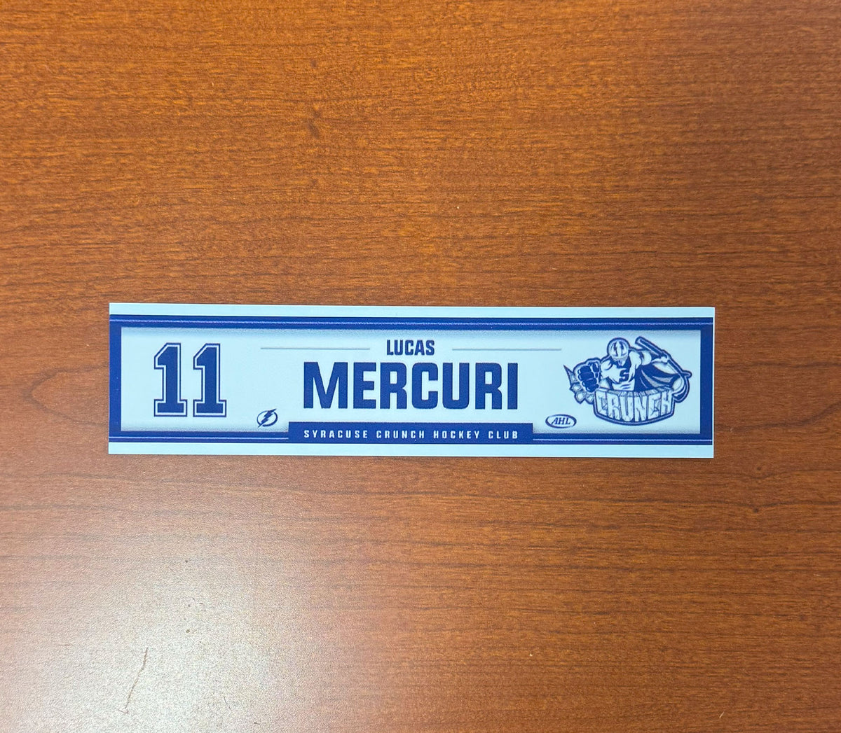 #11 Lucas Mercuri Home Nameplate 2024-25 Season – Syracuse Crunch ...