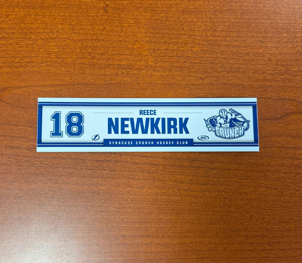#18 Reece Newkirk Home Nameplate 2024-25 Season – Syracuse Crunch ...