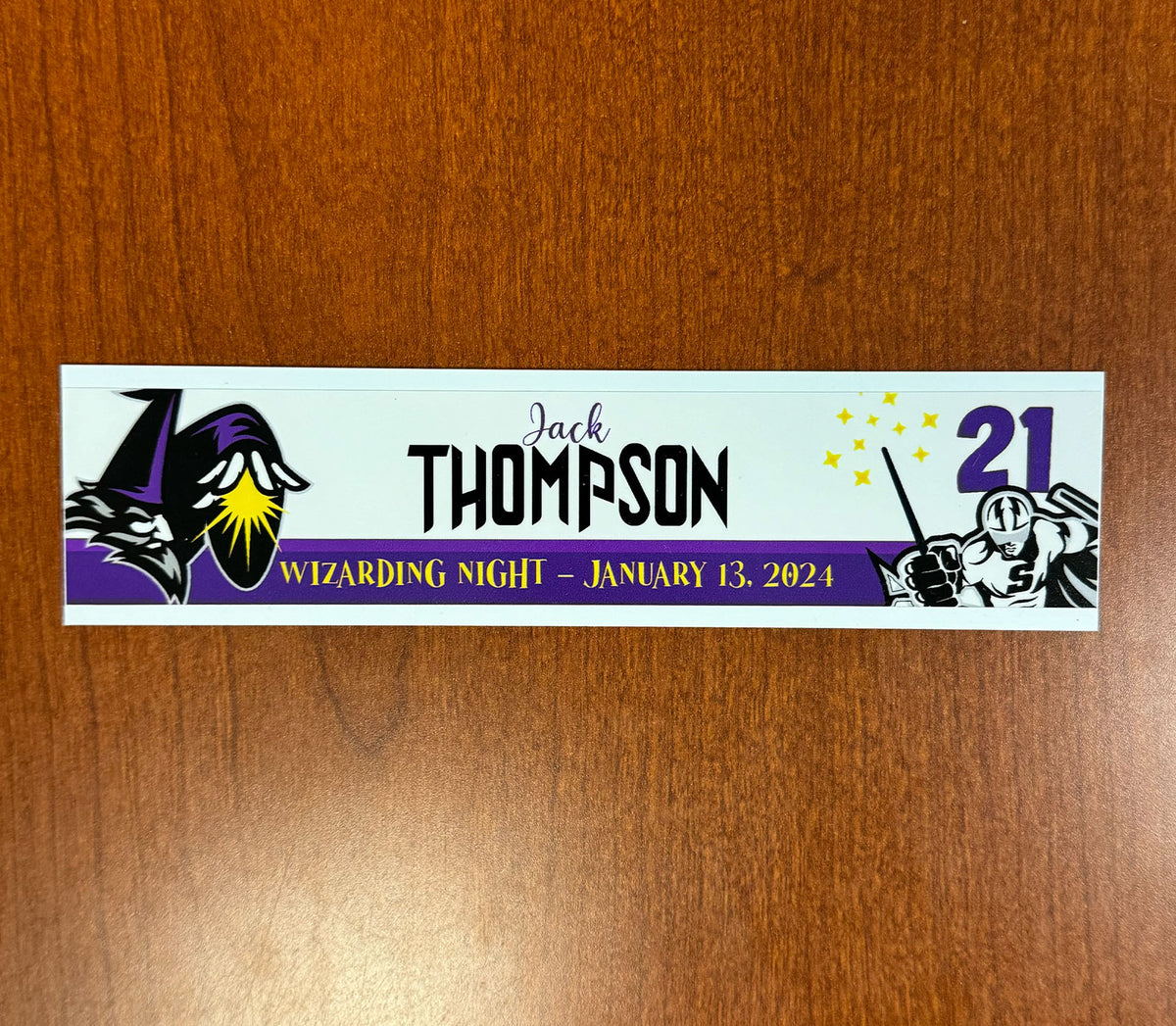 #21 Jack Thompson Wizarding Night Nameplate - 2023-24 Season – Syracuse ...