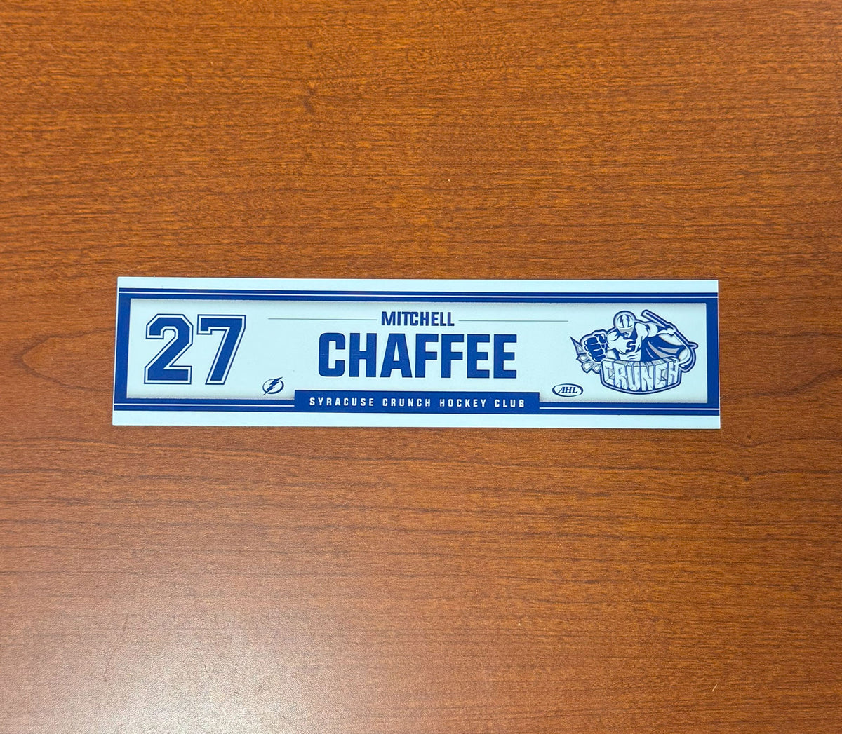 #27 Mitchell Chaffee Home Nameplate 2023-24 Season – Syracuse Crunch ...