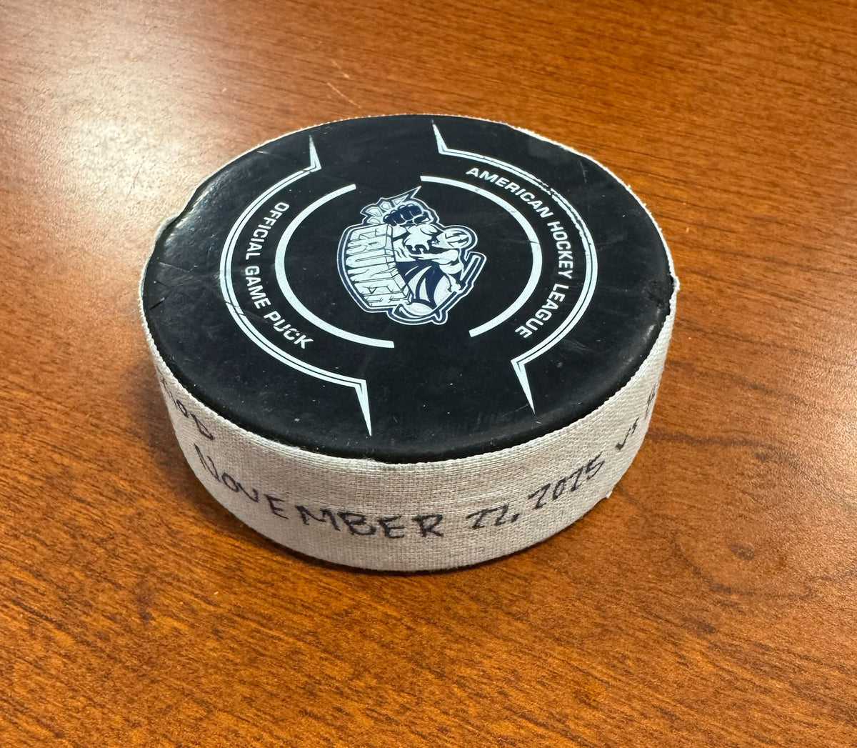 Goal Puck - #49 Scott Sabourin - Teddy Bear Toss Night vs. Bridgeport ...
