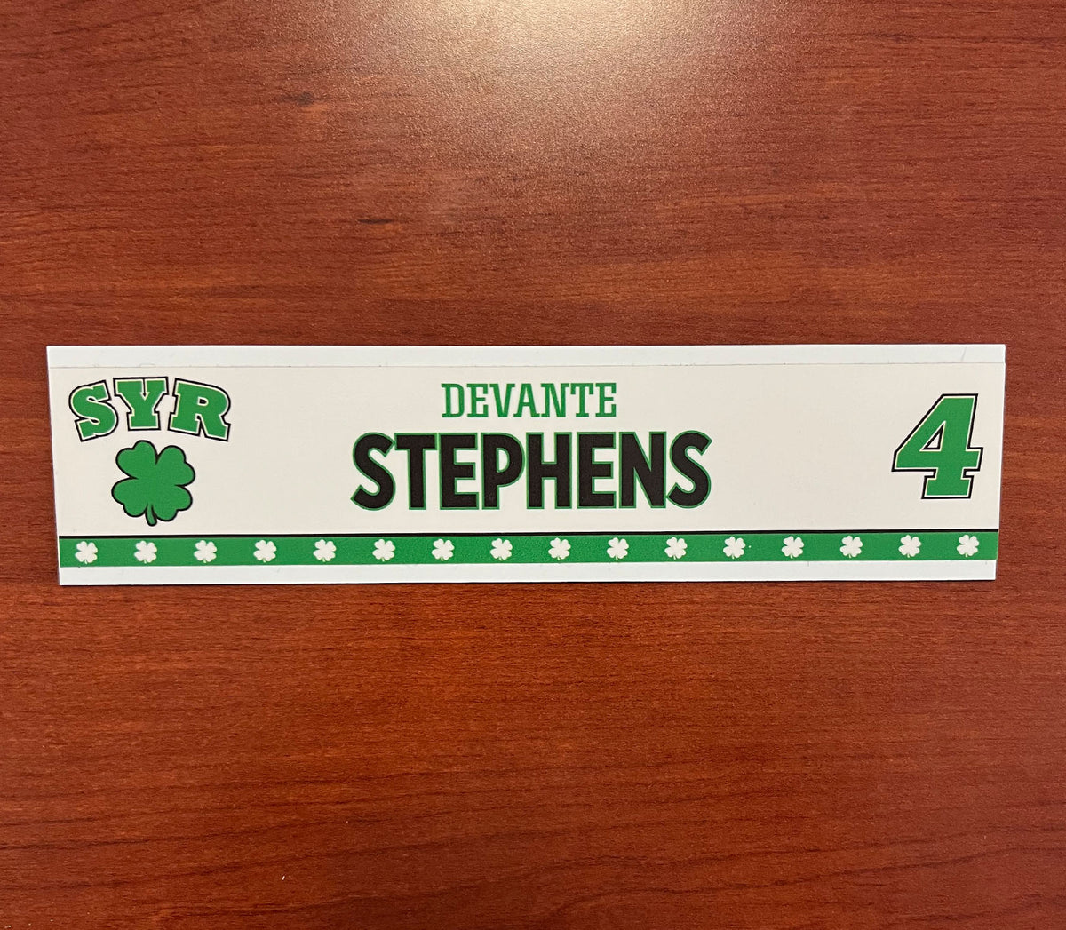 #4 Devante Stephens St. Patricks Day Nameplate – Syracuse Crunch ...
