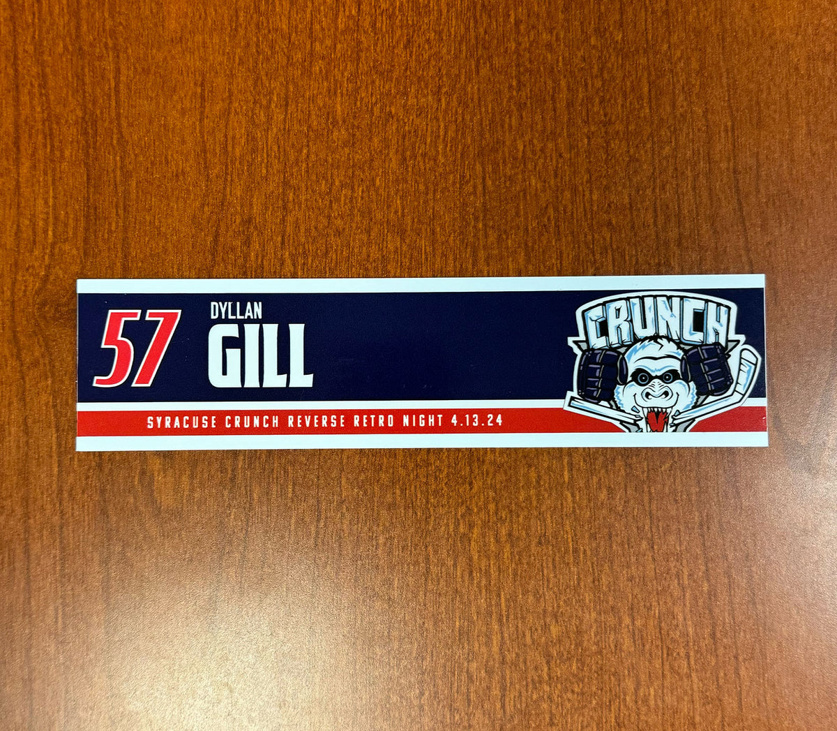#57 Dyllan Gill Reverse Retro Nameplate - 2023-24 Season – Syracuse ...