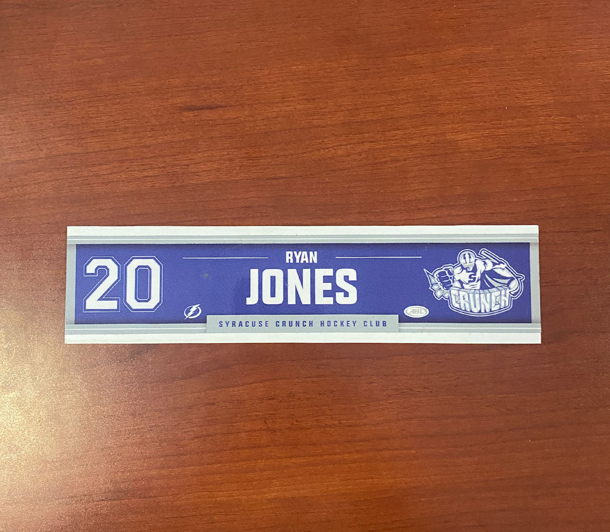 #20 Ryan Jones Away Nameplate – Syracuse Crunch Official Team Store