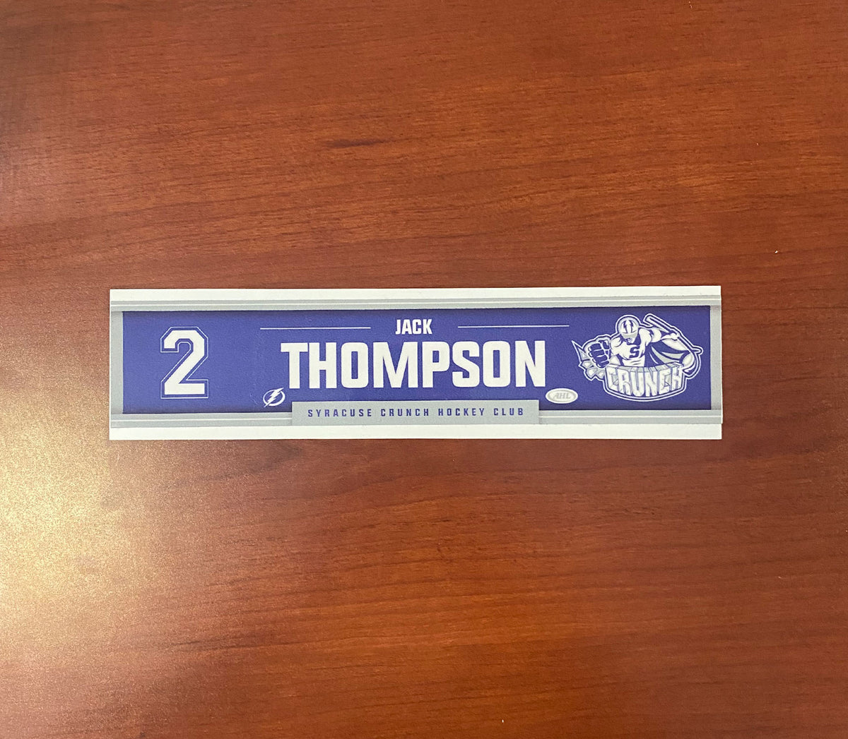 #2 Jack Thompson Away Nameplate – Syracuse Crunch Official Team Store
