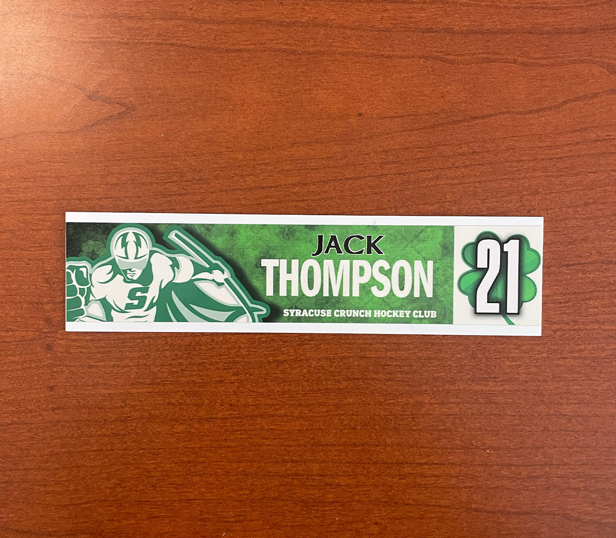 #21 Jack Thompson St. Patrick's Day Nameplate - March 11, 2023 ...